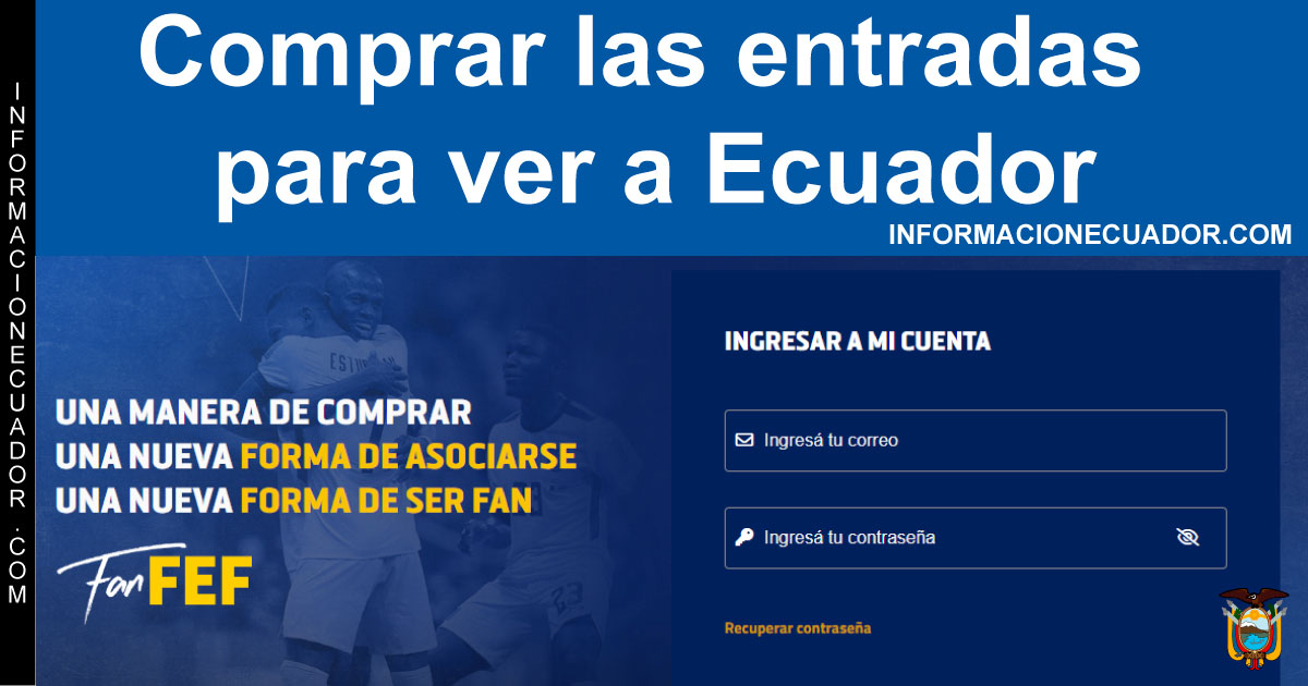 Comprar entradas partidos de Ecuador en línea