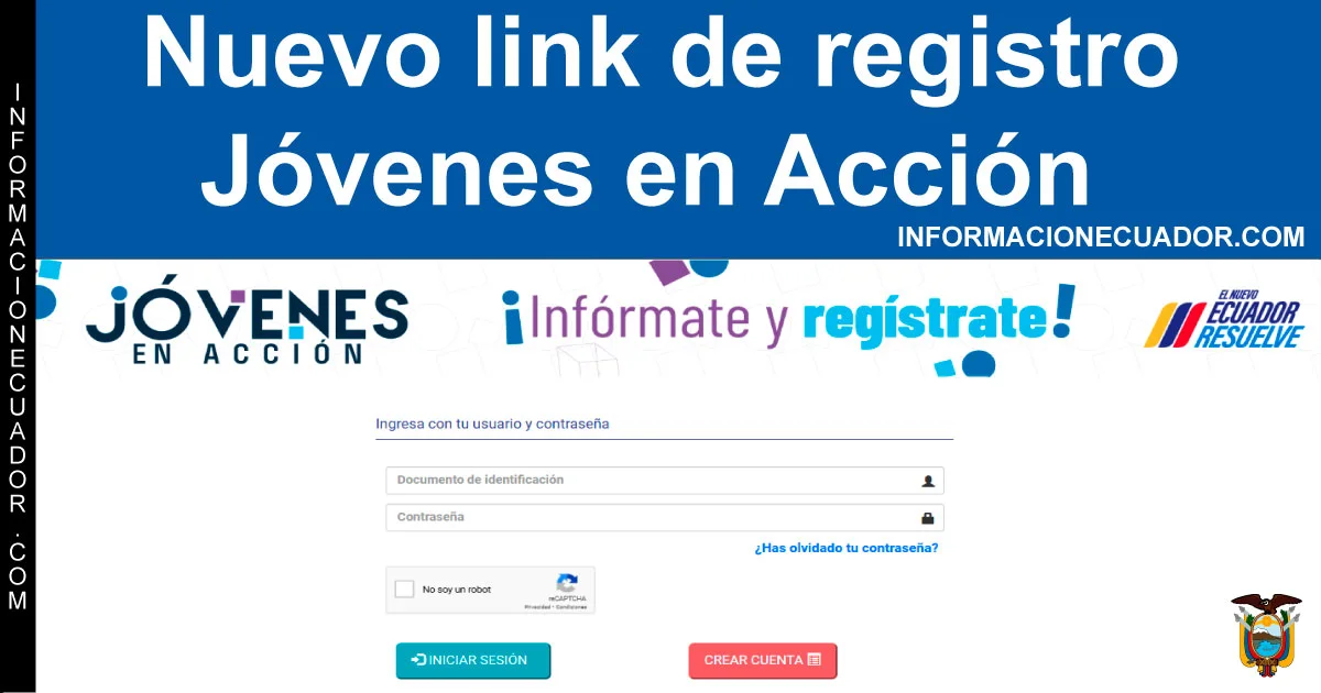 Nuevo link de registro Jóvenes en Acción Ecuador