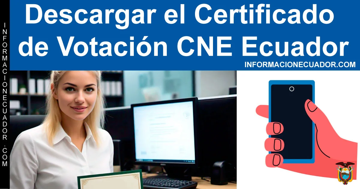 Descargar certificado de votación digital CNE Ecuador