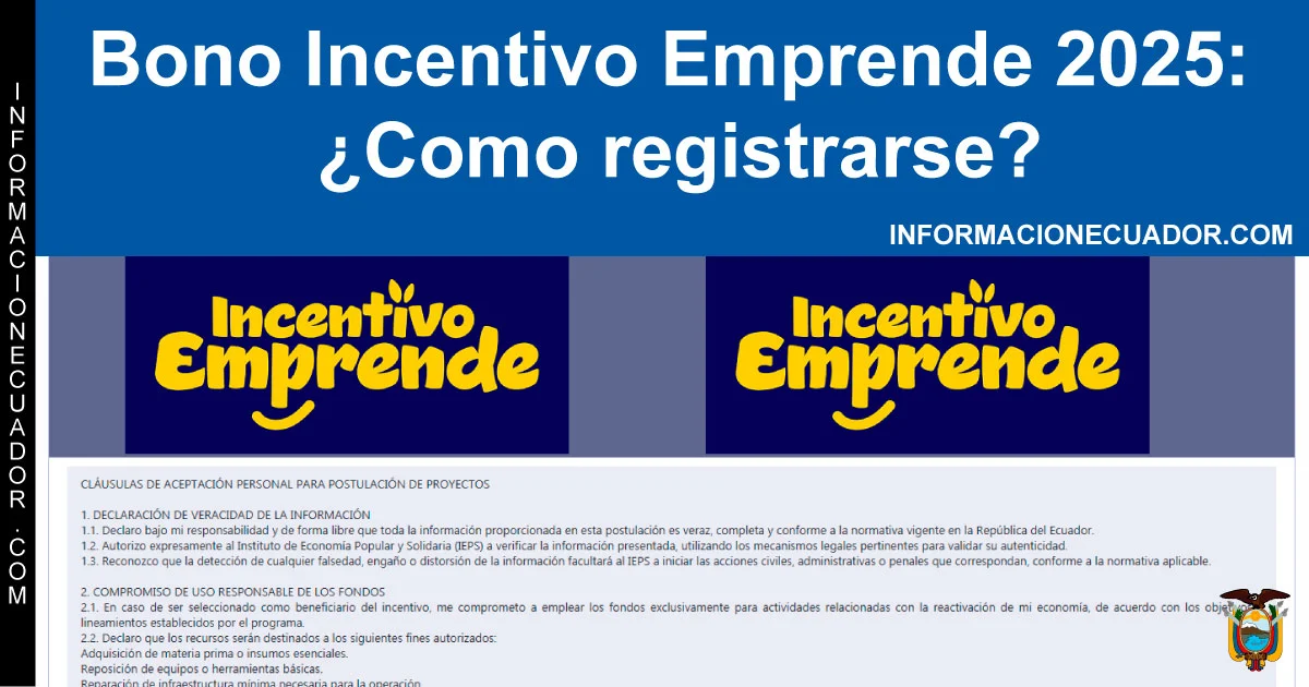 Bono Incentivo Emprende 2025: ¿Como registrarse?