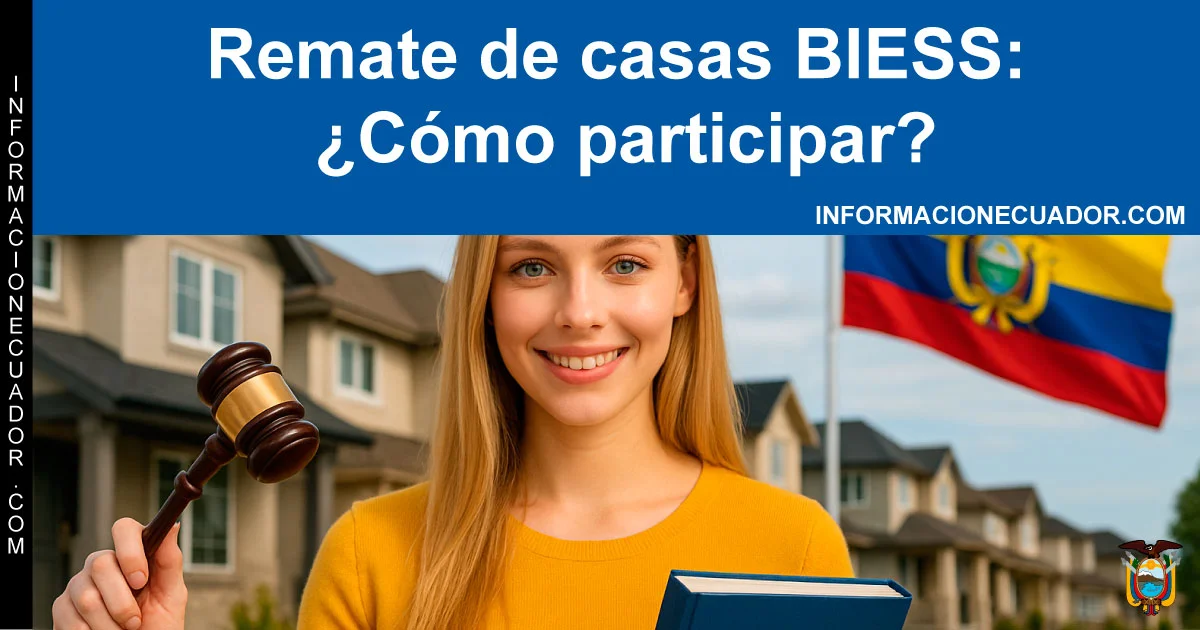 Remate de casas BIESS: ¿Cómo participar 2025?