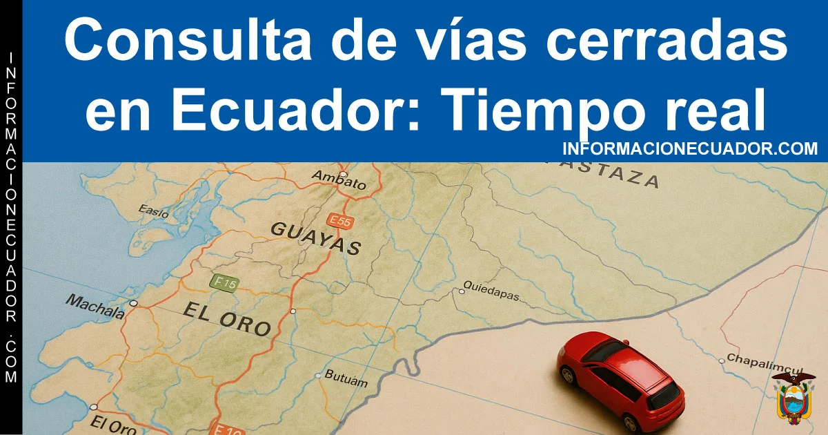 Consulta de vías cerradas en Ecuador: Tiempo real